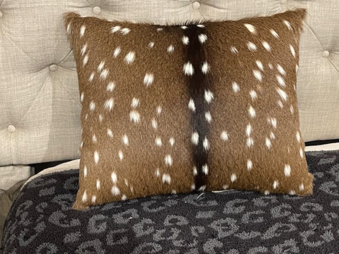 Axis Deer Hide Pillow #1 - Etsy
