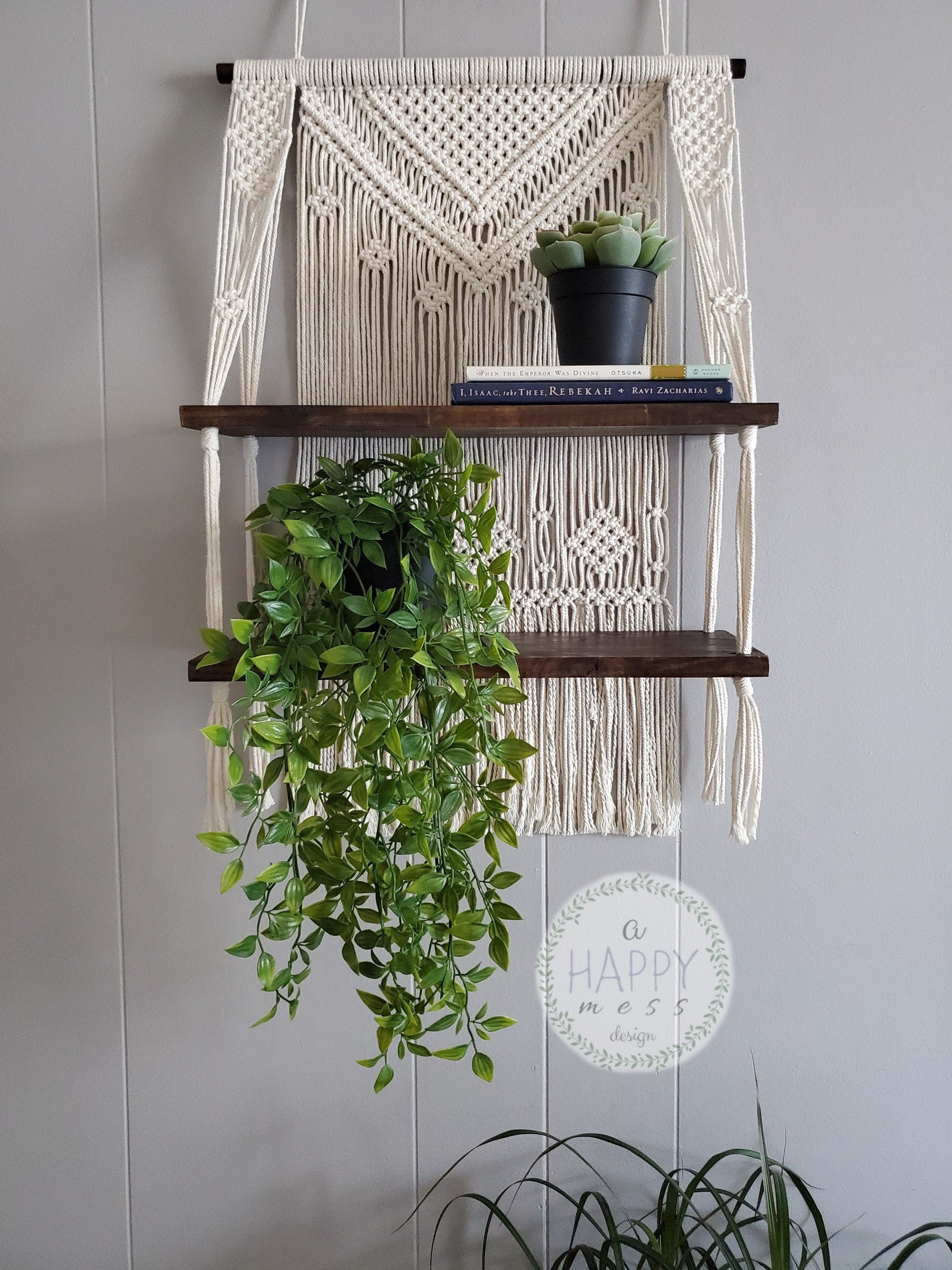 Macrame hanging shelf / Macrame shelf / macrame wall decor / | Etsy