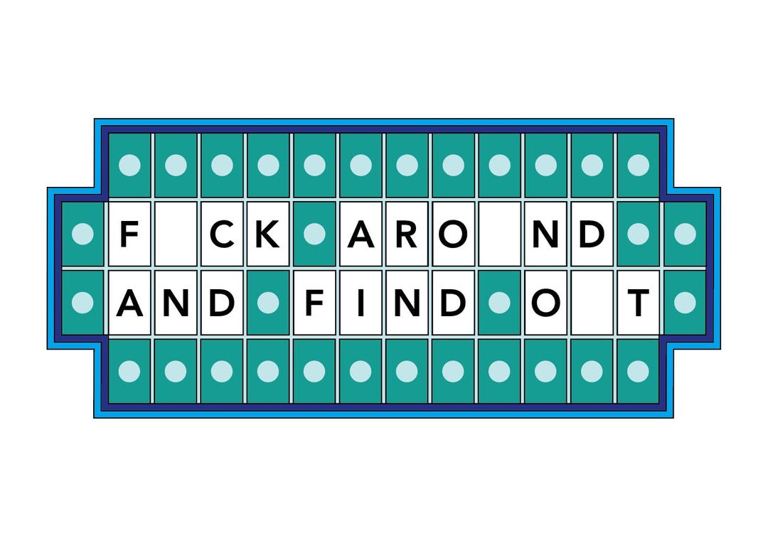 FAFO Modern Cross Stitch Pattern, Wheel of Fortune *PDF Only - Etsy