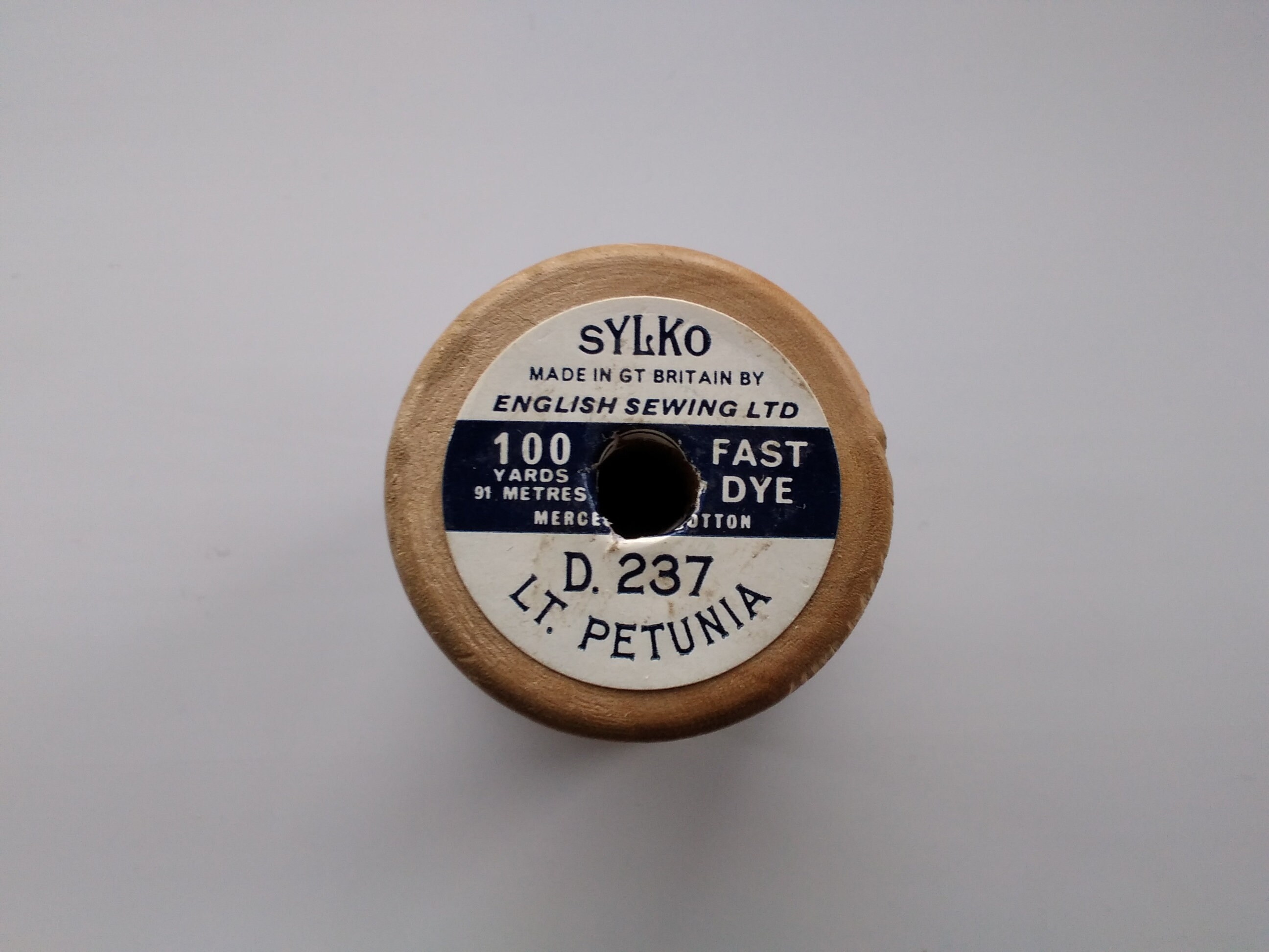 Lt. Petunia D.237, Sylko Wooden Cotton Reel, Wooden Bobbin, Machine Twist Cotton, British Made ...