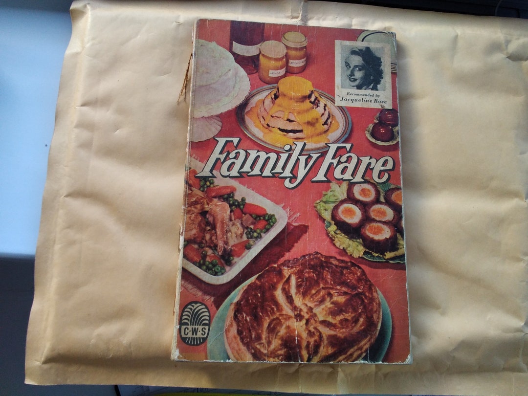 Recipe Book 'family Fare' Mid Century Hardback Cook Book, Printed in ...