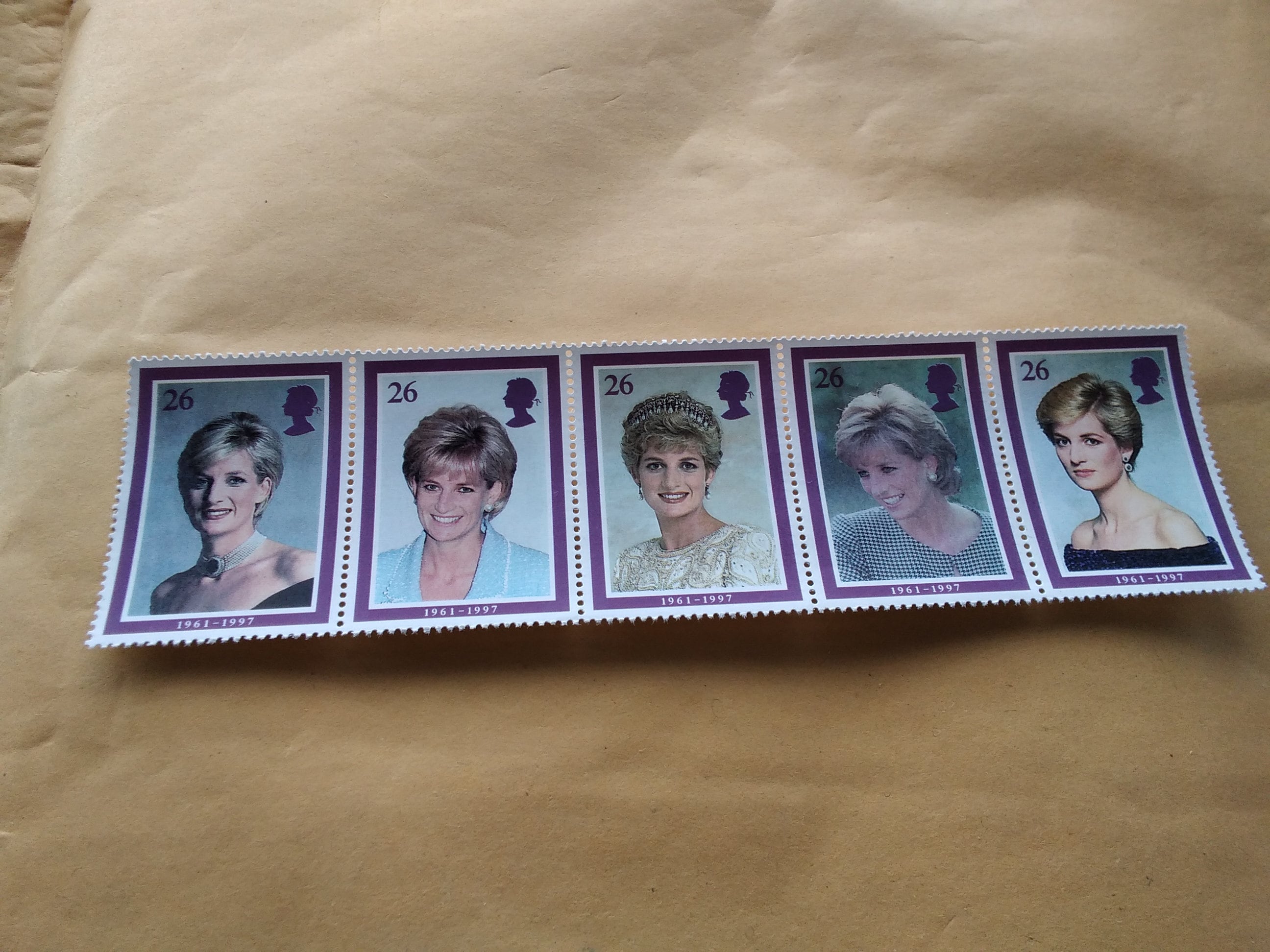 Five Diana Princess of Wales, Issued by the Royal Mail, British ...
