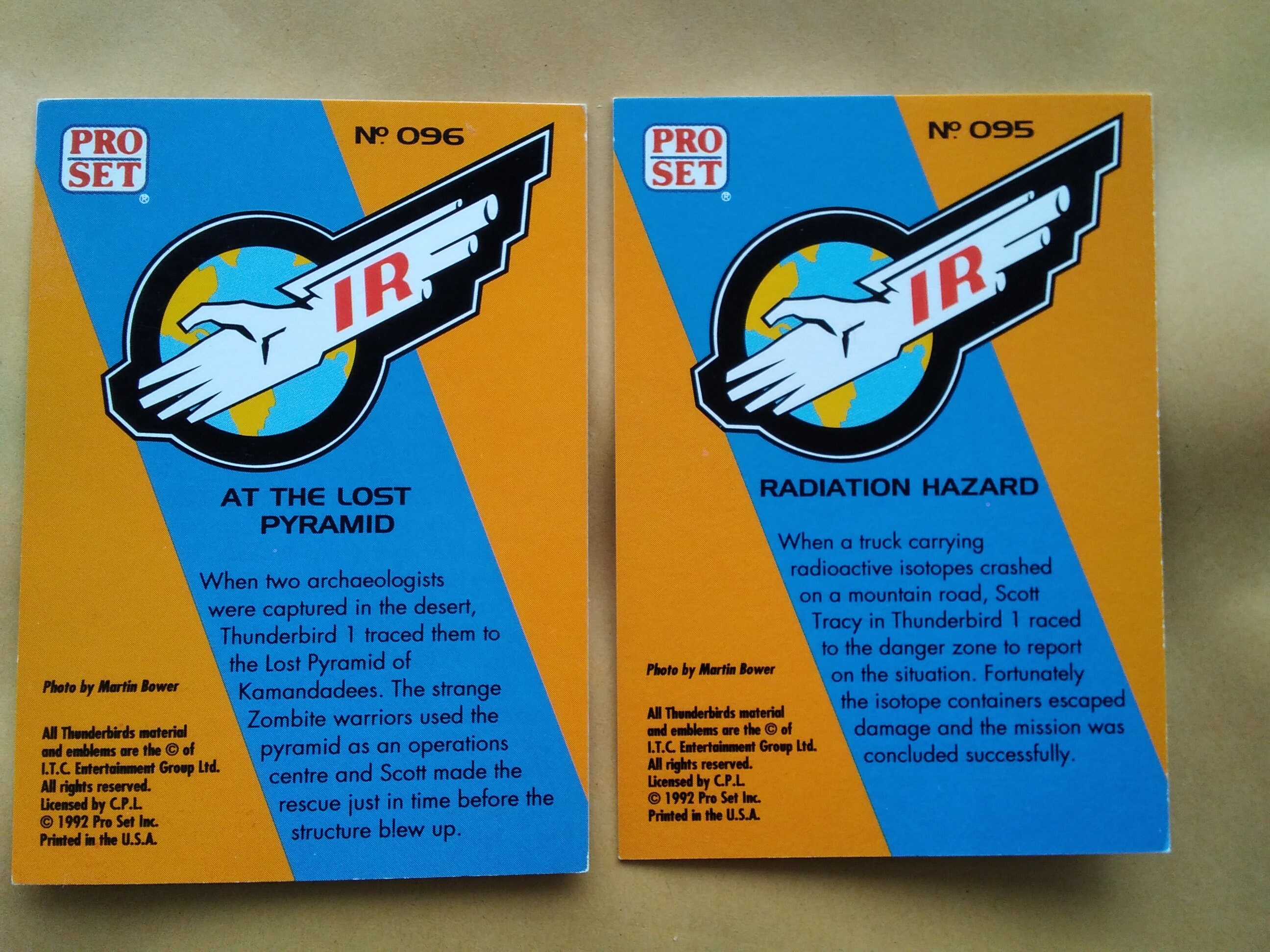 Pro Set thunderbirds Are Go Trading Cards, Number 91 Through to Number ...