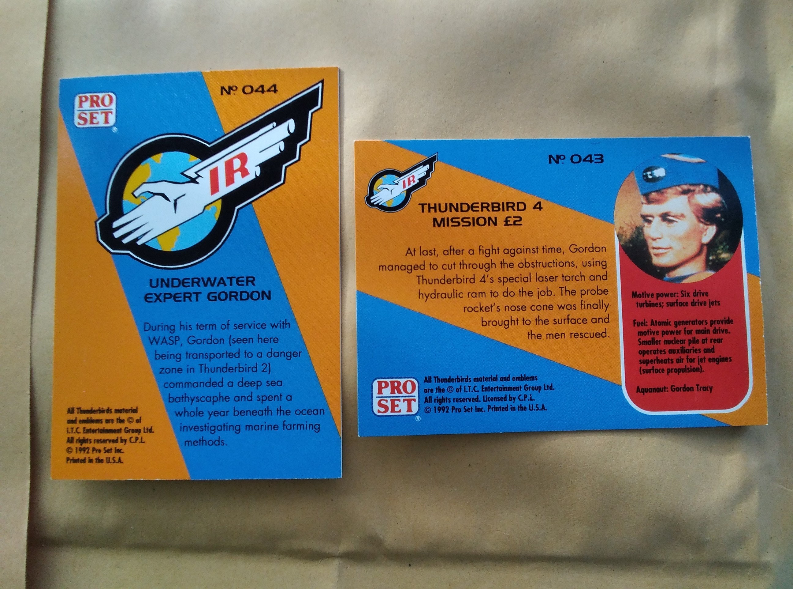 Pro Set thunderbirds Are Go Trading Cards, Number 41 Through to Number ...