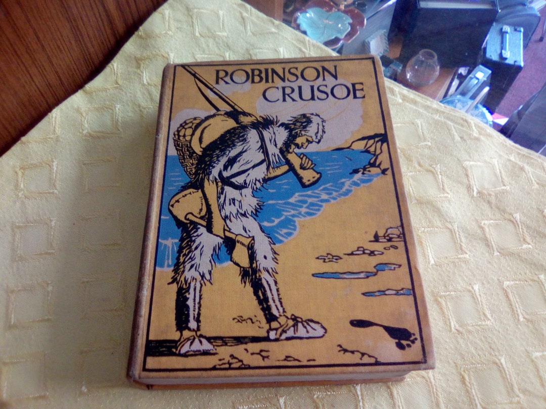 The Castaway Robinson Crusoe, Beautifully Decorated Mustard Front Board ...