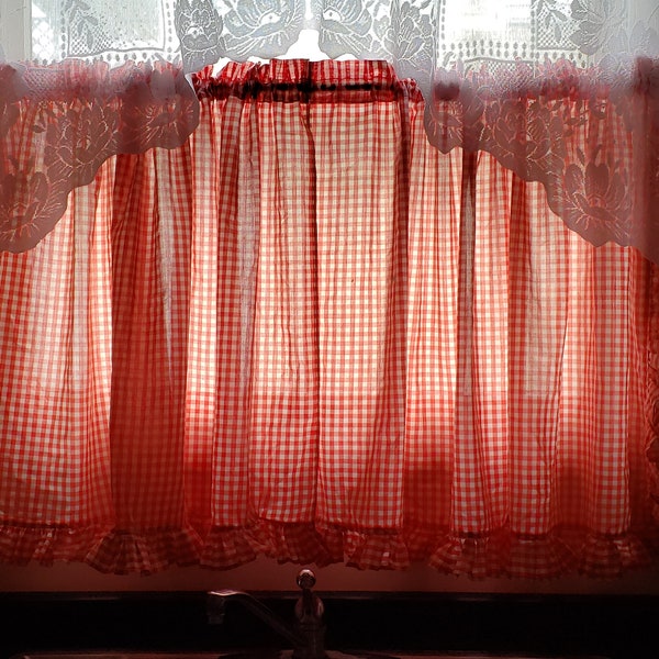 Gingham Curtains - Etsy