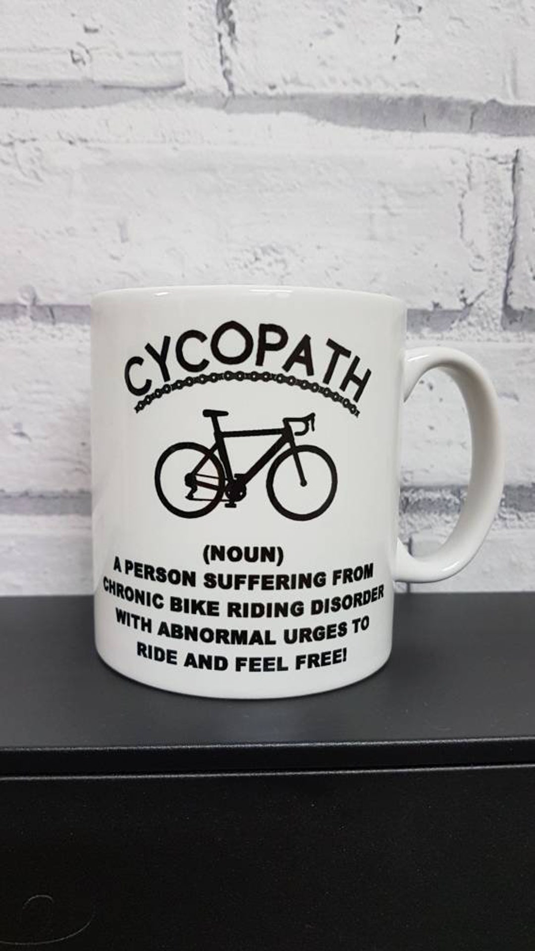 Cycling Cycopath Bike Riding Mug Funny Gift Present Christmas Birthday ...