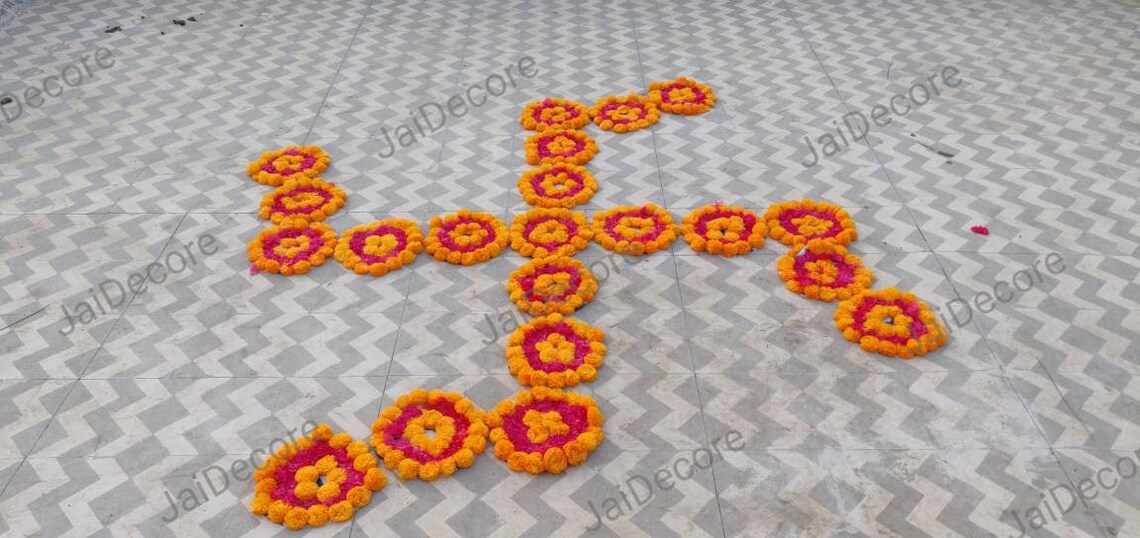 Express Shipping of Beautiful Rangoli Artificial Flower Floral - Etsy