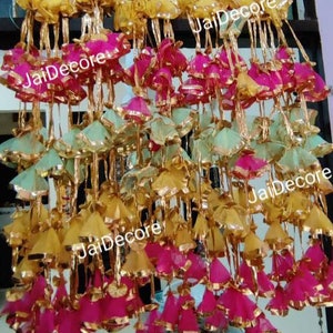 15 Pieces of Flower Strings Fabric Tassels Torans Flower Lines Fabric ...