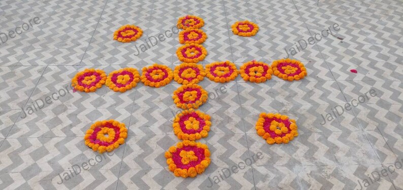 Express Shipping of Beautiful Rangoli Artificial Flower Floral - Etsy