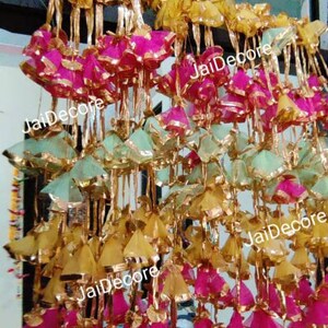 15 Pieces of Flower Strings Fabric Tassels Torans Flower Lines Fabric ...