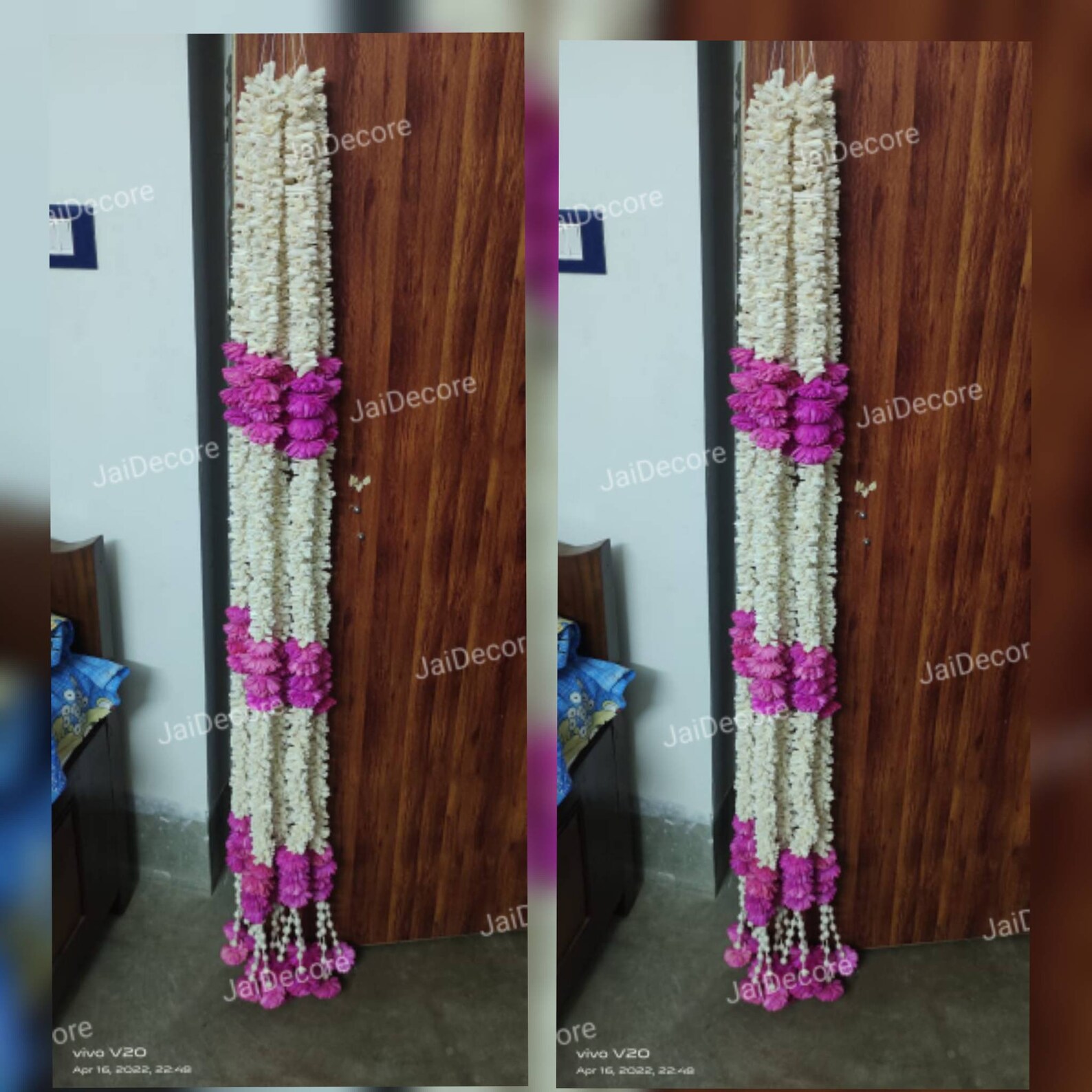 Indian Decoration Artificial Paper Flower Strings Jasmine - Etsy