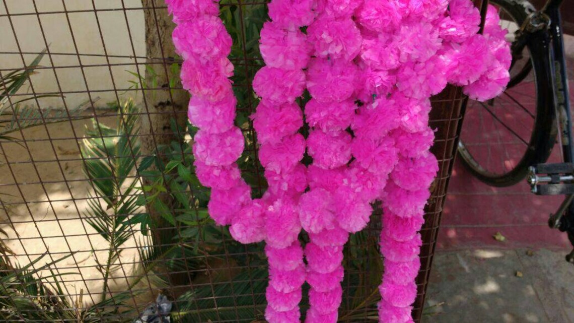 Indian Decoration Artificial Flower Strings Toran Flower - Etsy