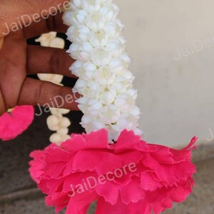 5 Pieces of Heavy Mogra Lari Flower Strings Torans Flower Garland Lines ...