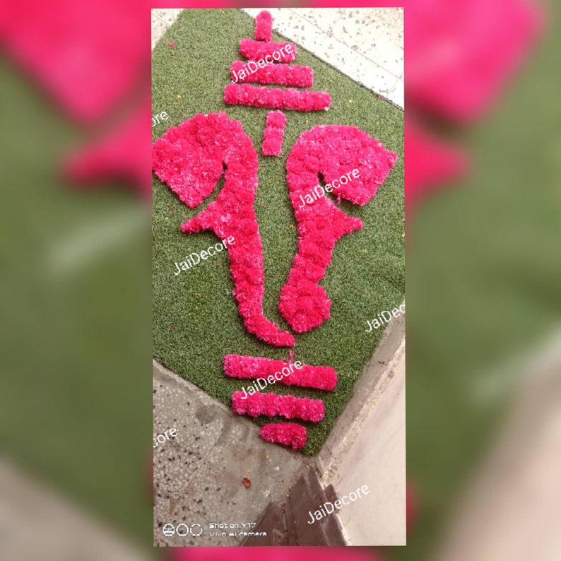 Express Shipping of Beautiful Rangoli Lord Ganesha Flower Floral ...