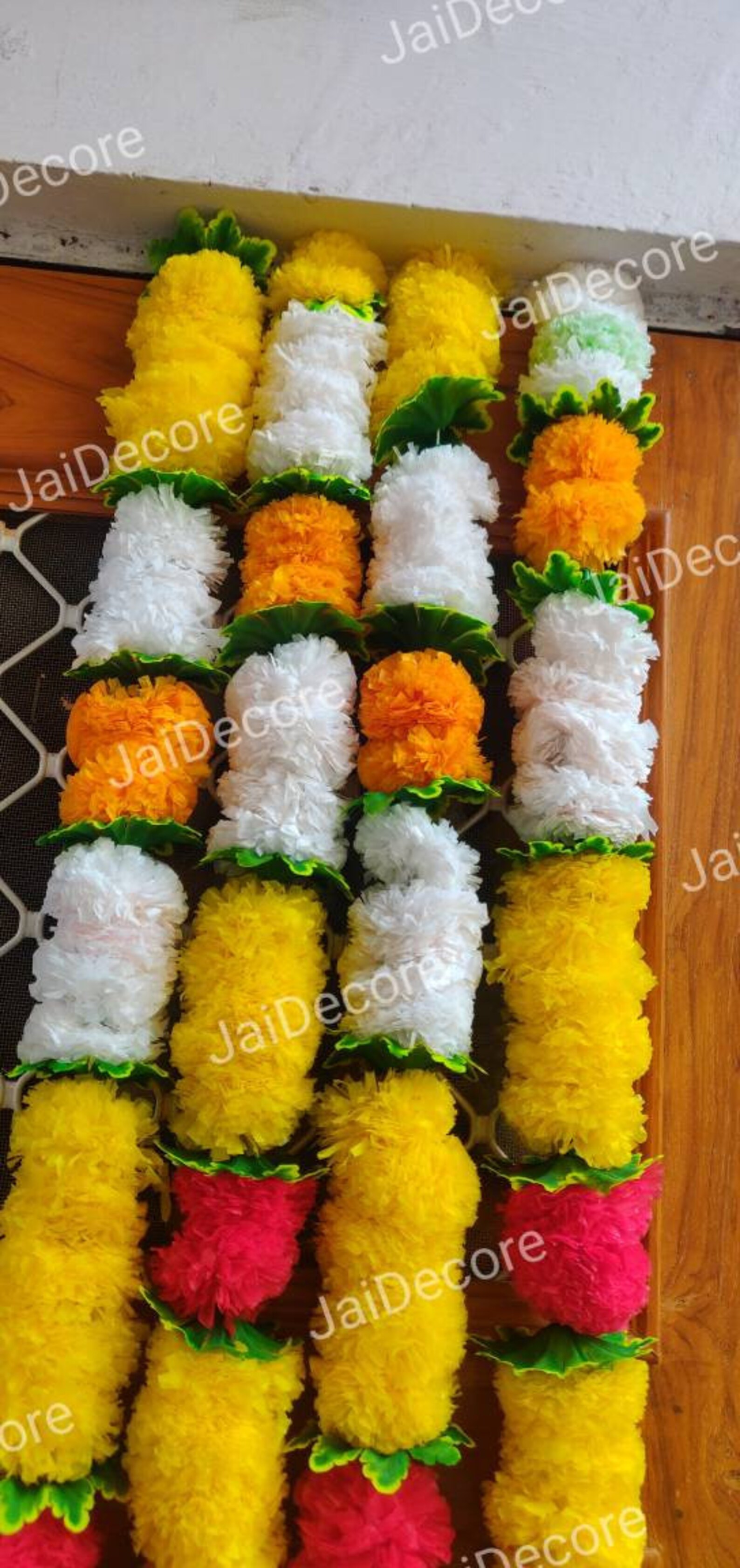 Indian Decoration Heavy Artificial Flower Strings Orange Toran | Etsy