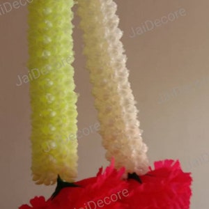 5 Pieces of Heavy Mogra Lari Flower Strings Torans Flower Garland Lines ...
