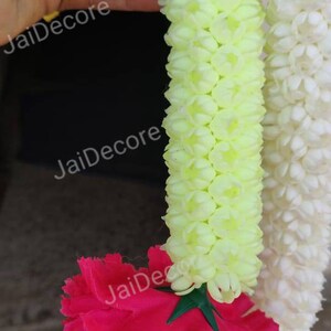 5 Pieces of Heavy Mogra Lari Flower Strings Torans Flower Garland Lines ...