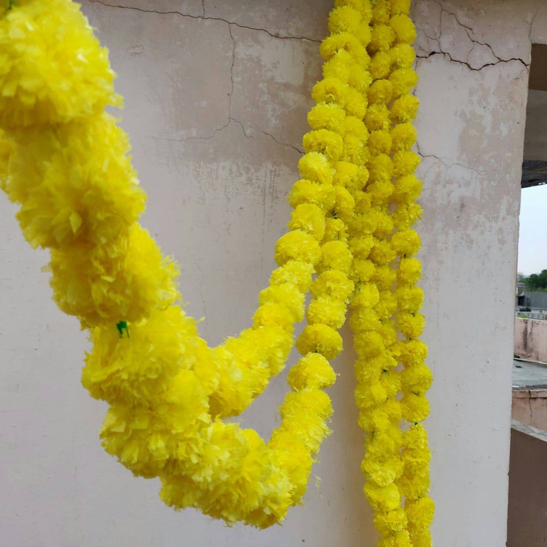 Buy 20 Pieces of Flower Strings Torans Flower Garland Lines Marigold ...