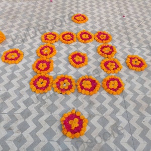Express Shipping of Beautiful Rangoli Artificial Flower Floral ...