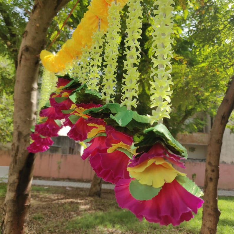 Free Express Shipping 5 Foot Long Flower Toran Garland Colorfull Toran ...