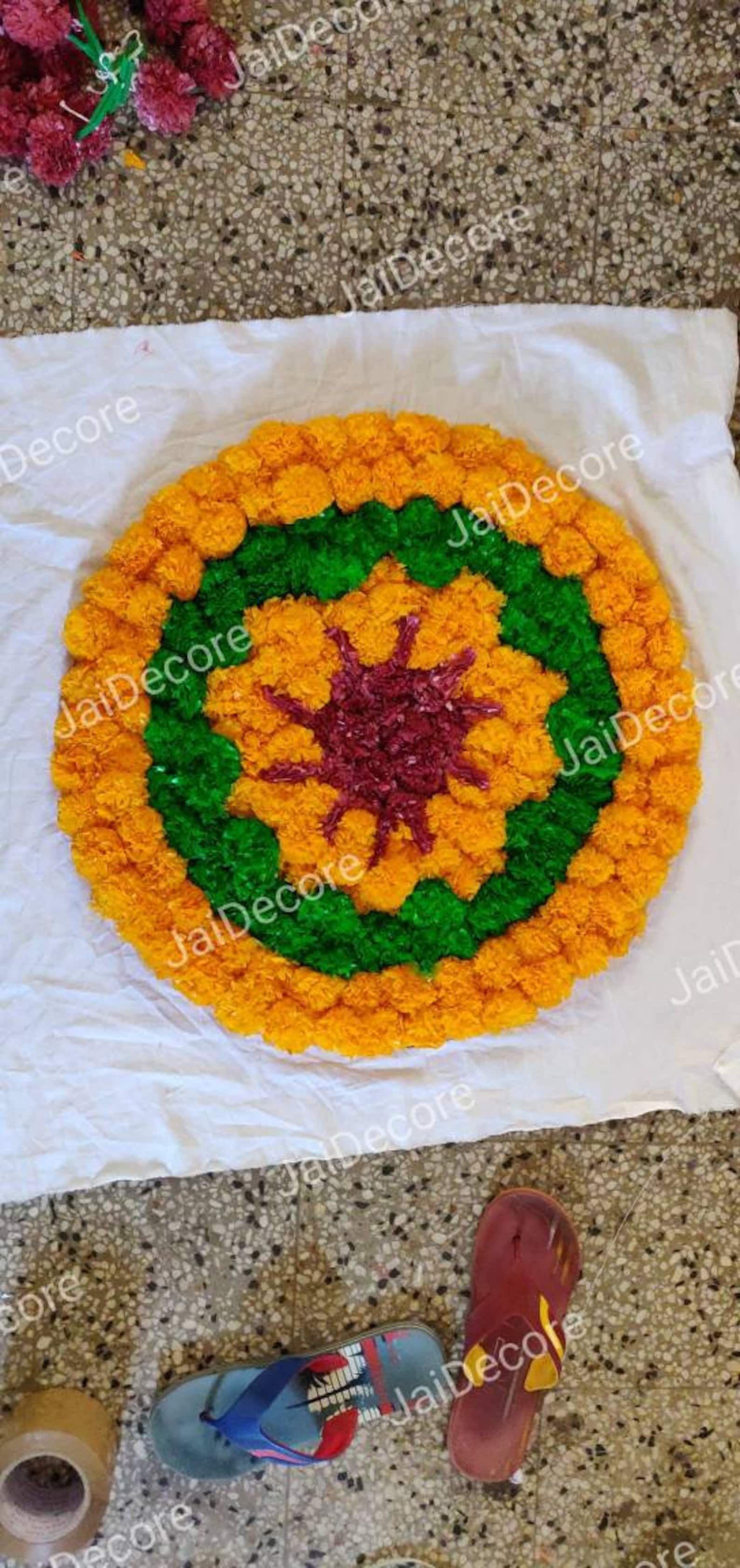 Express Shipping Of Beautiful Rangoli Artificial Flower Floral | Etsy