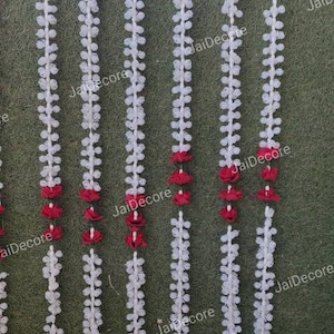 5 Strings Mogra Ladi Flower Strings Torans Flower Garland Lines Red ...