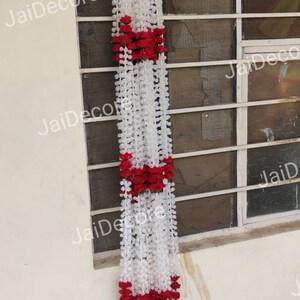 5 Strings Mogra Ladi Flower Strings Torans Flower Garland Lines Red ...
