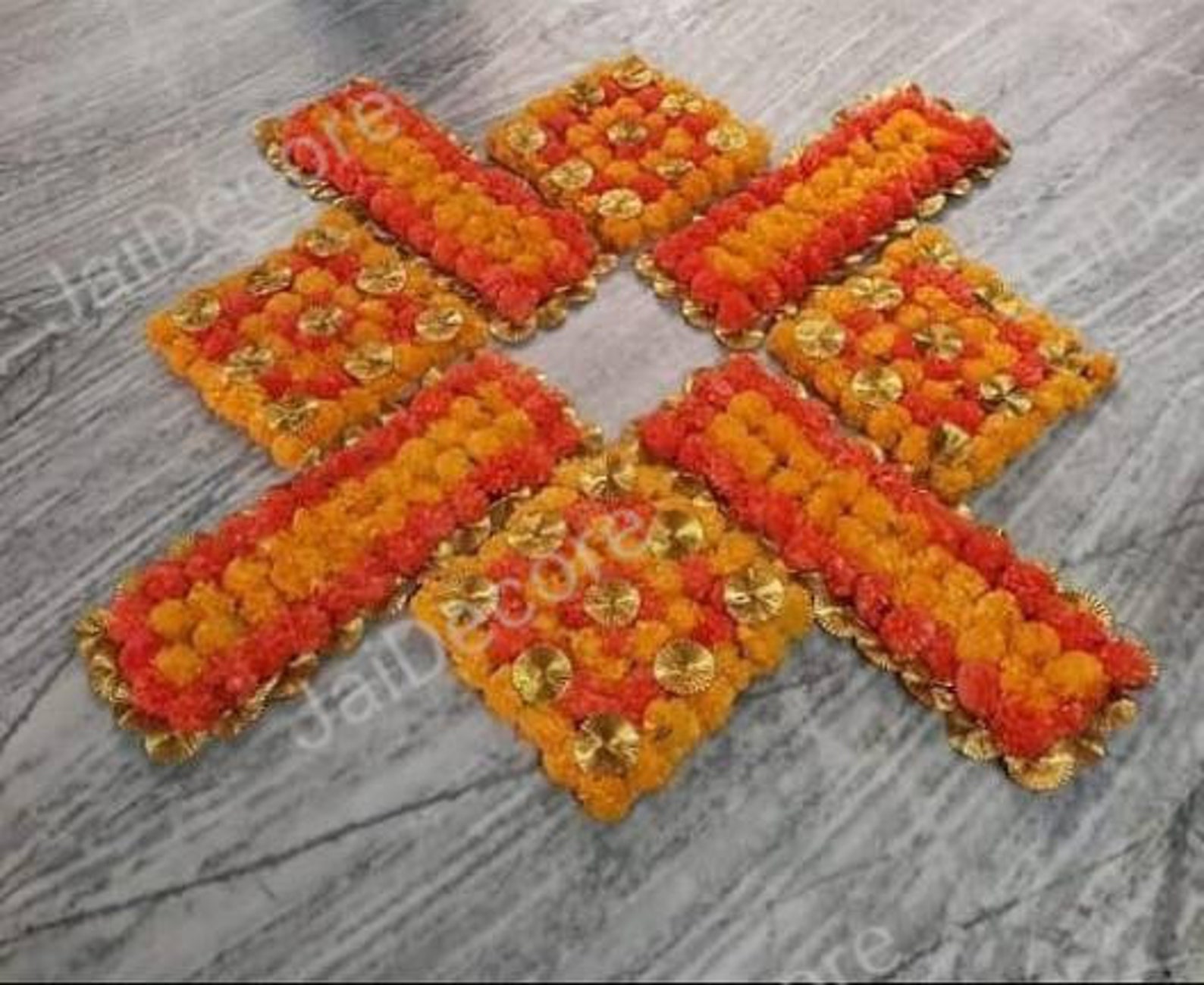 Express Shipping of Beautiful Rangoli Artificial Flower Floral - Etsy