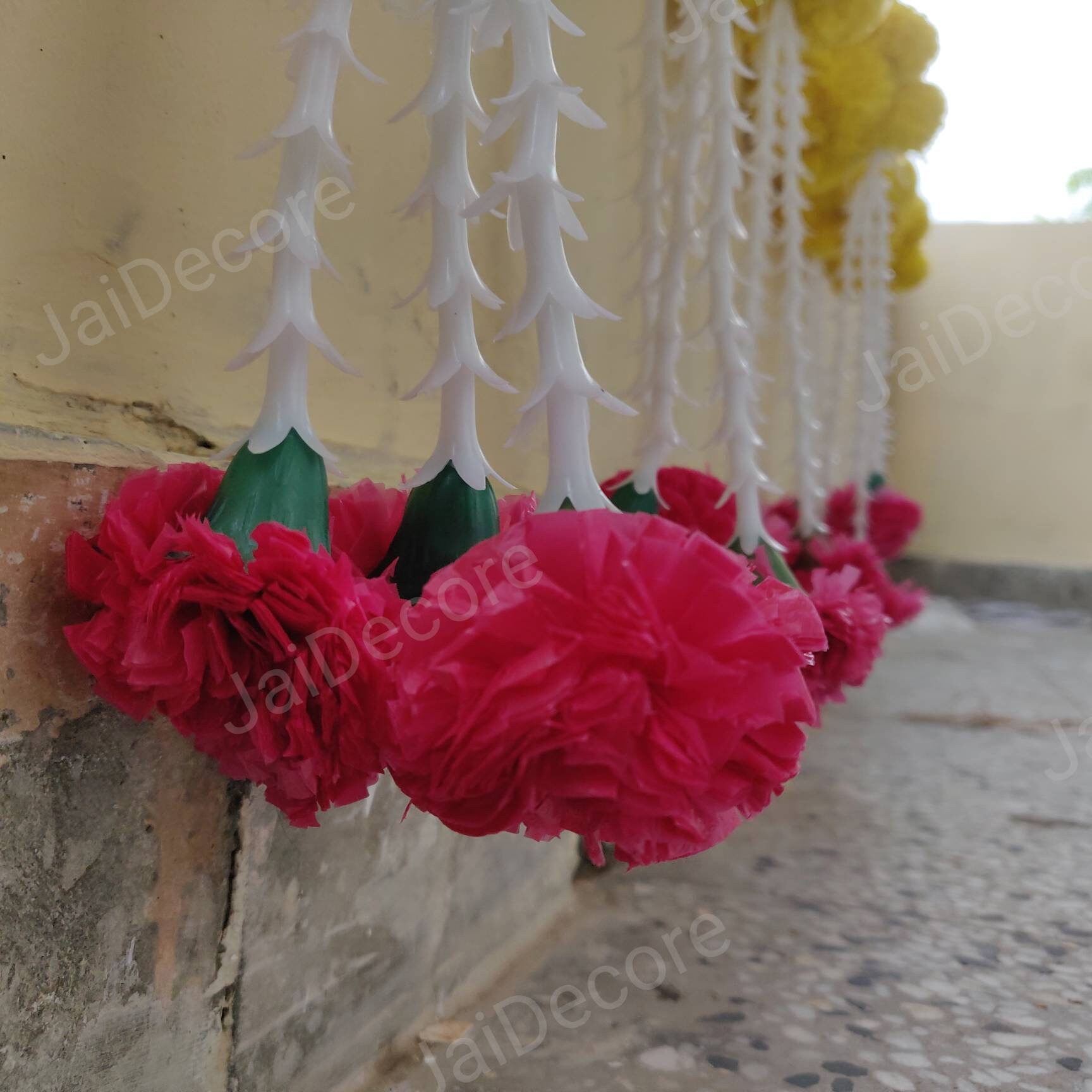 Marigold Lily Flower Strings Torans Flower Garland Lines | Etsy