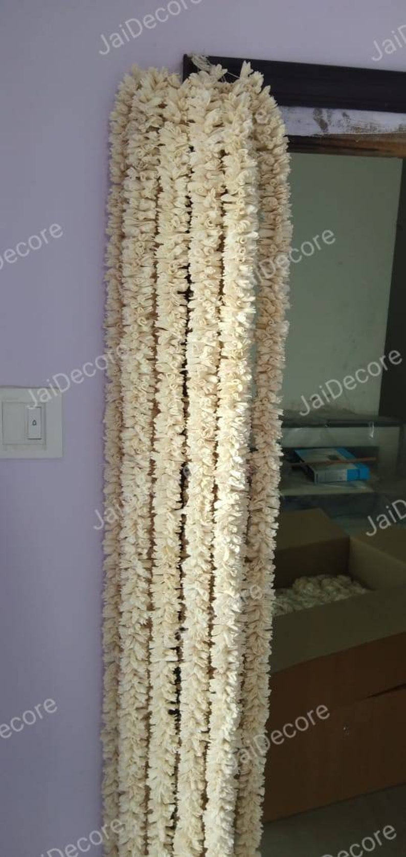 Indian Decoration Artificial Paper Flower Strings Jasmine - Etsy