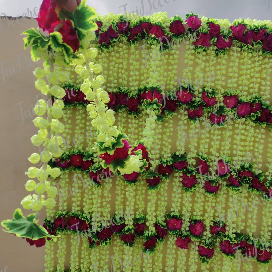 10 Pieces of Mogra Lari Flower Strings Torans Flower Garland Lines ...