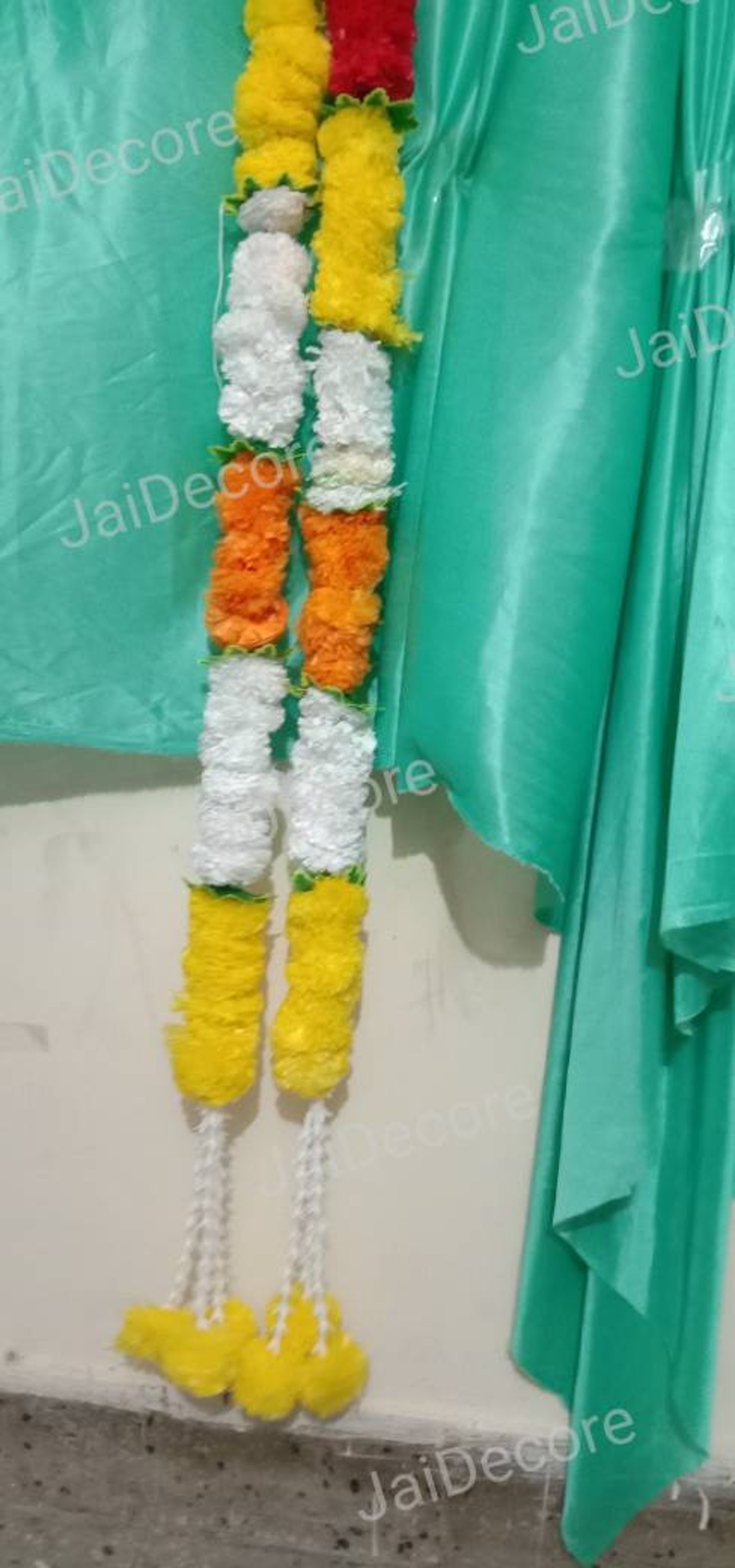 Indian Decoration Heavy Artificial Flower Strings Orange Toran | Etsy