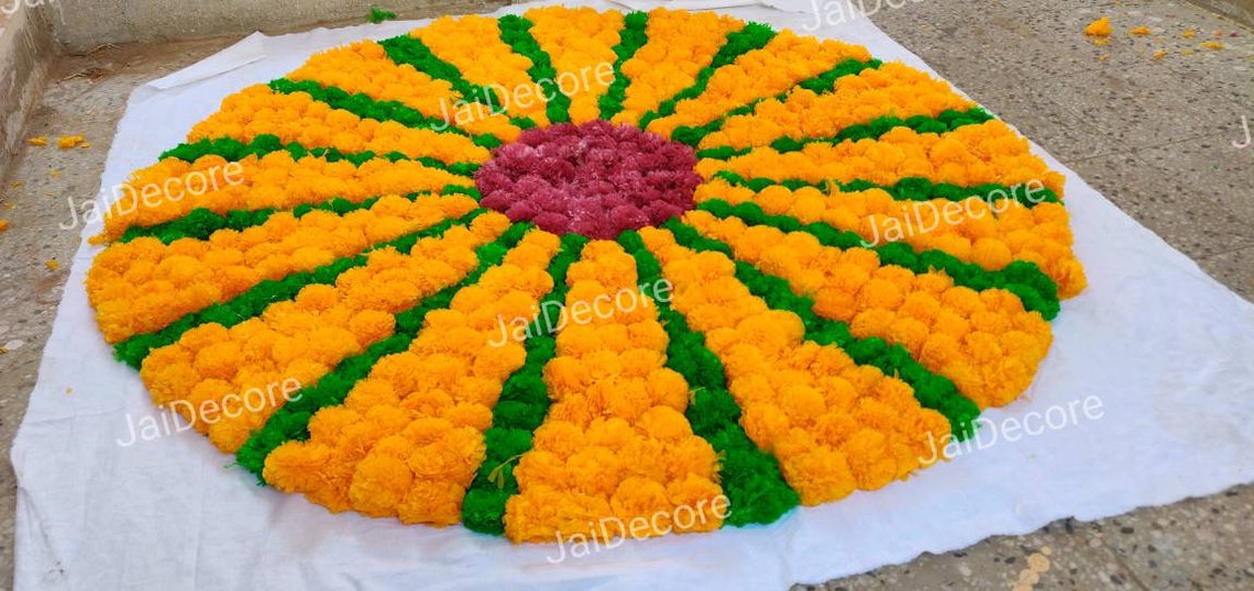 Express Shipping Of Beautiful Rangoli Artificial Flower Floral | Etsy