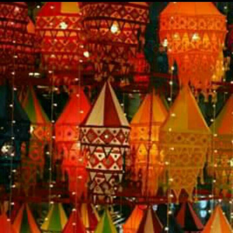 Decorative Lanterns Collapsible Ethnic Ceiling Chandelier Home - Etsy