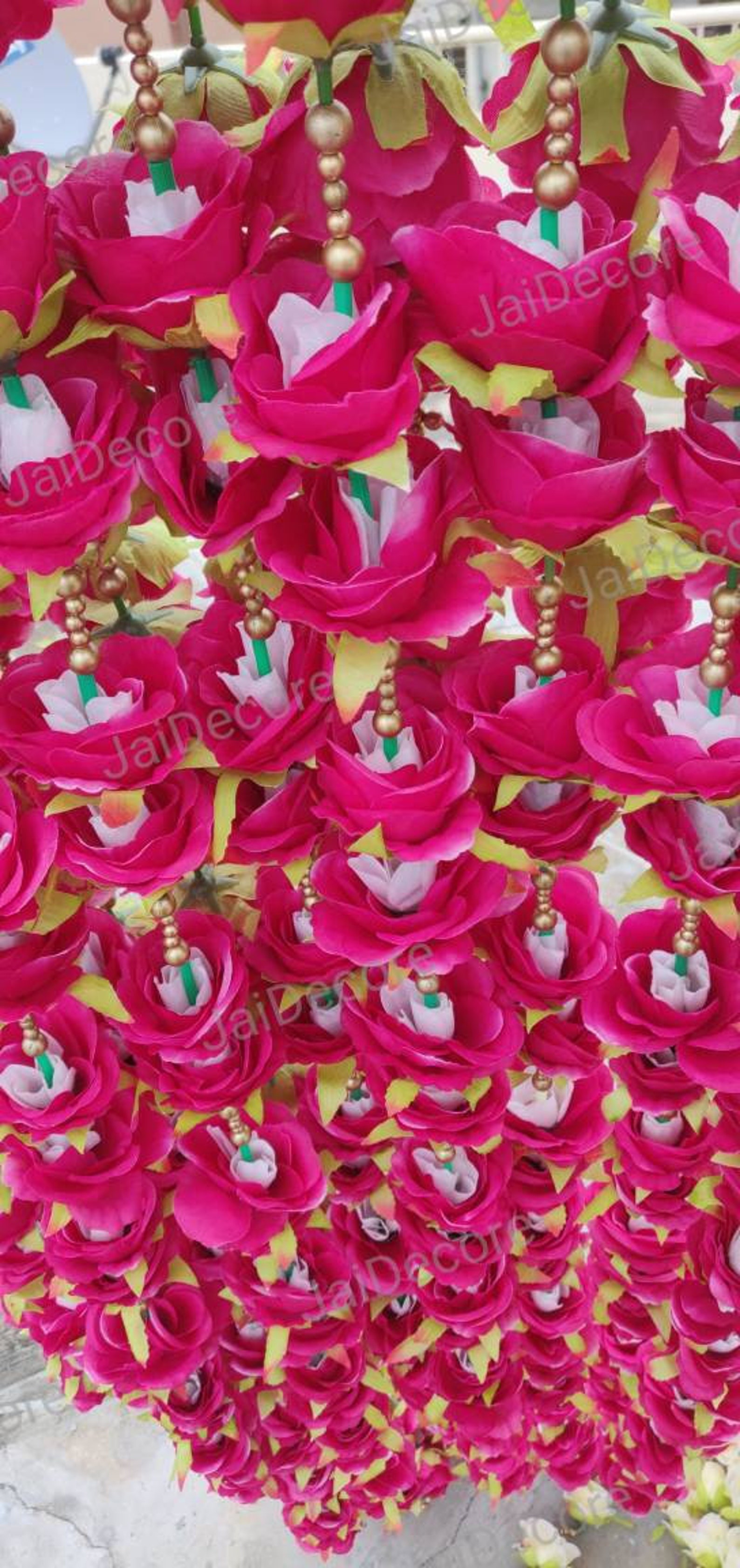 5 Strings of Indian Decoration Artificial Flower Strings Toran | Etsy