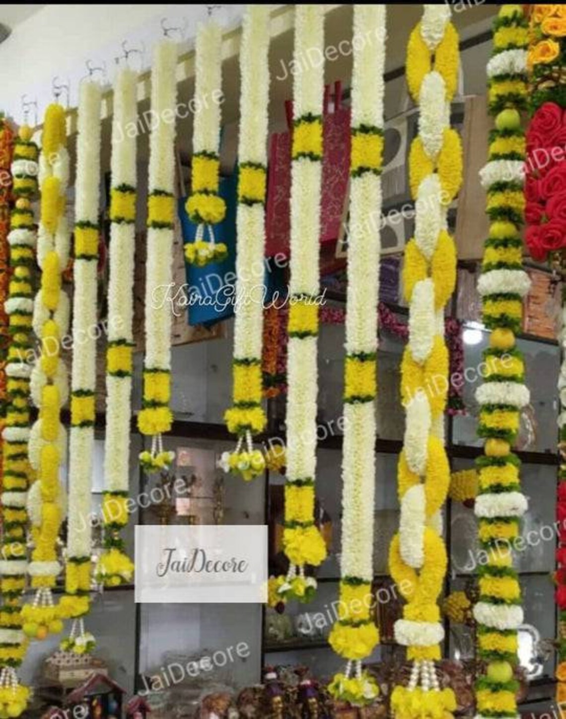 Pair of Sola Wood Indian Decoration Chain String Paper Flower - Etsy