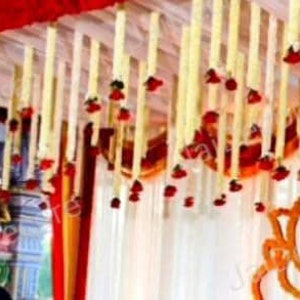 10 Pieces of Heavy Mogra Lari Flower Strings Toran Flower Garland Lines ...