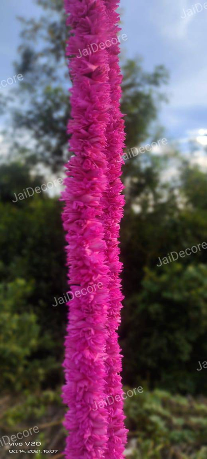 Indian Decoration Artificial Paper Flower Strings Jasmine - Etsy