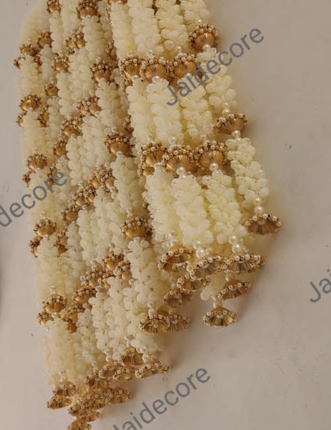 10 Strings of Mogra Ladi Flower Strings Torans Flower Garland Lines ...