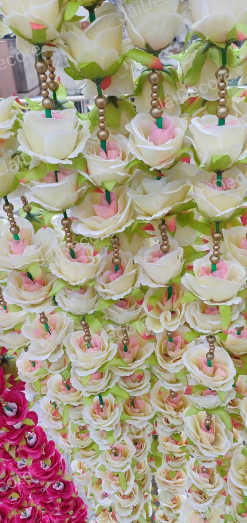 5 Strings of Indian Decoration Artificial Flower Strings Toran - Etsy