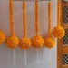 5 Strings Marigold Lily Flower Strings Torans Flower Ball Garland ...