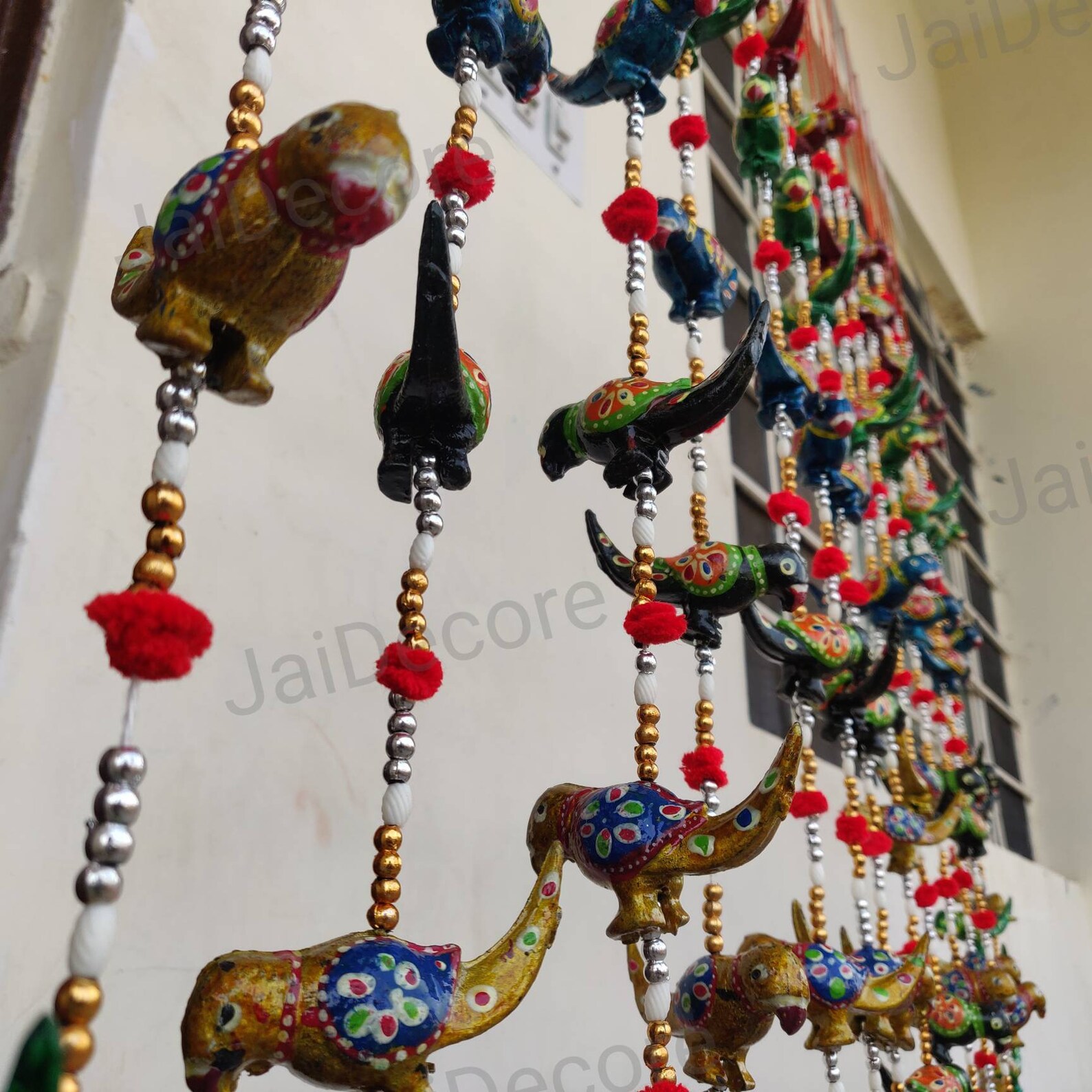 Artificial Parrot Pompom Strings With Golden and Silver Color - Etsy