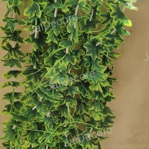 5 Pieces of Green Leaves Strings Real Look Leaf Artificial Blossom ...