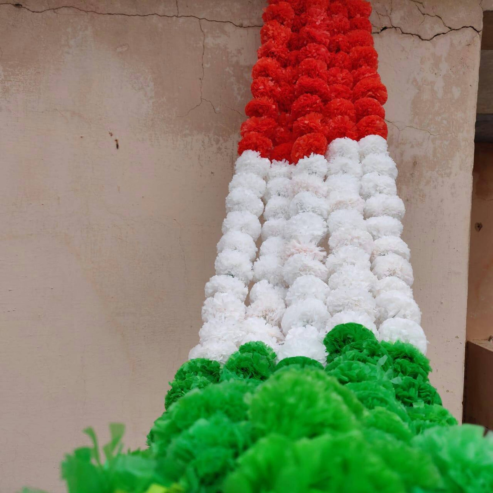 Tricolor 40 Pieces Of Flower Torans Garland Lines Orange | Etsy