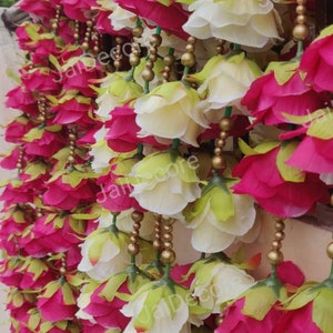 5 Strings of Indian Decoration Artificial Flower Strings Toran Flowers ...