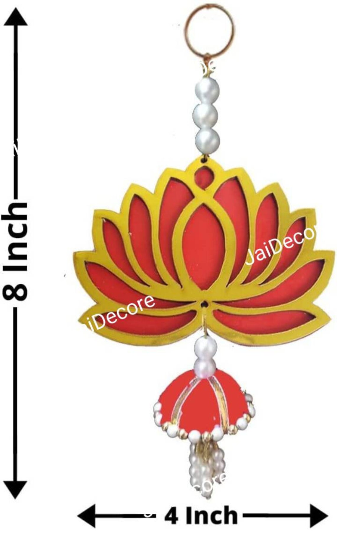 5 Hangings of Indian Flower Garland Wooden Lotus Jhoomer - Etsy