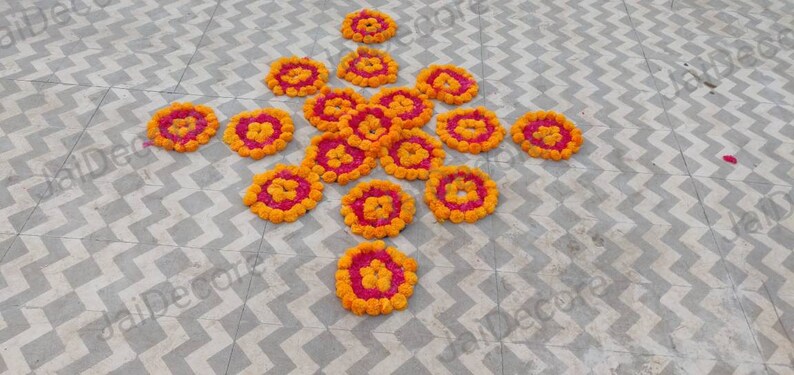 Express Shipping of Beautiful Rangoli Artificial Flower Floral - Etsy