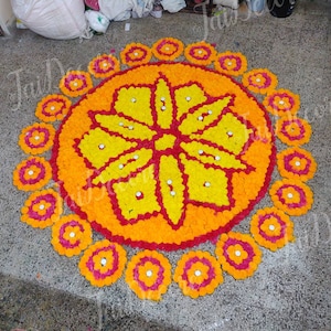 Express Shipping of Beautiful Rangoli Artificial Flower Floral ...