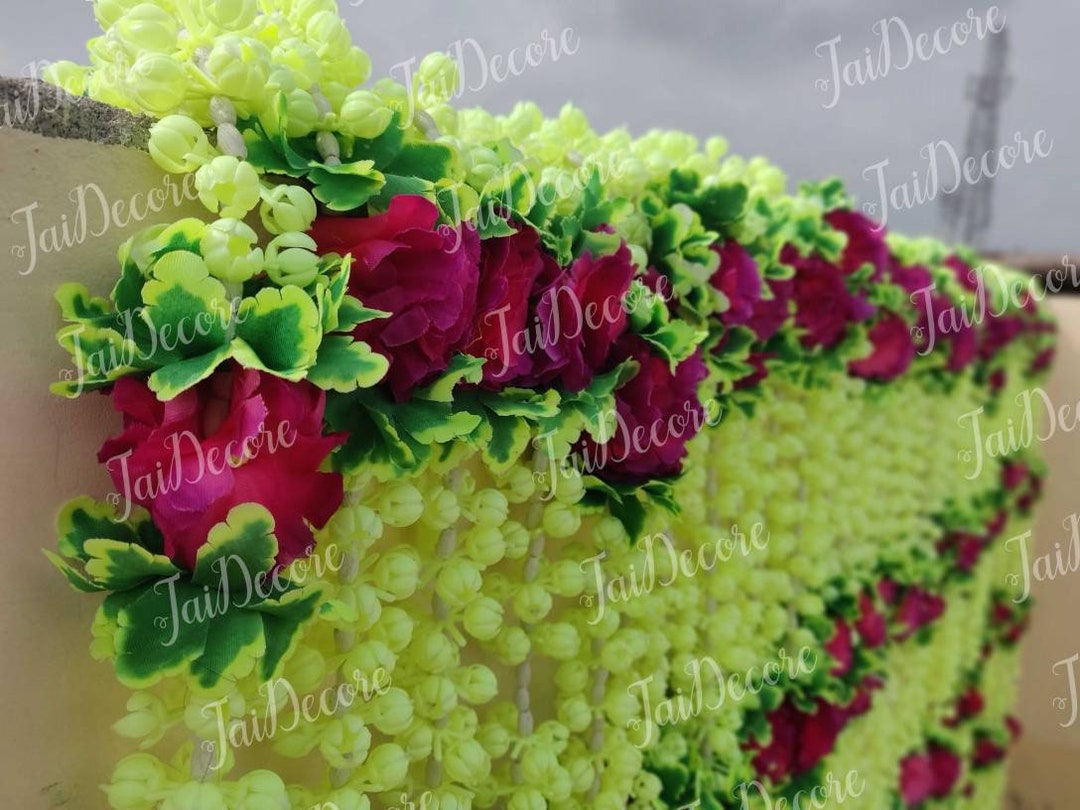 5 Pieces of Mogra Lari Flower Strings Torans Flower Garland Lines ...